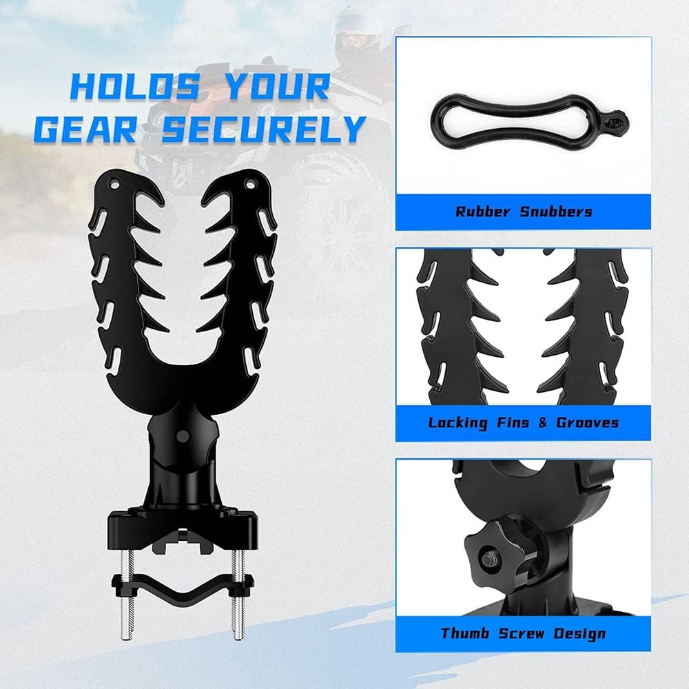Kemimoto ATV Gun Holder Bow Rack Grips with Rubber Straps for Hunting ...